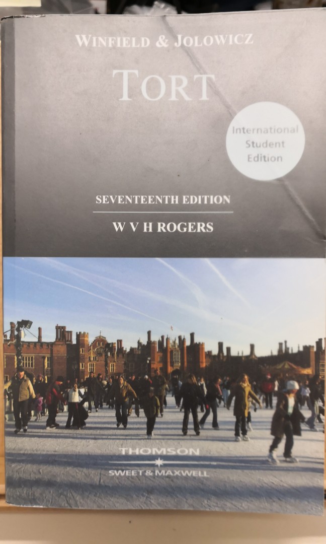 Winfield & Jolowicz Tort 17th Ed, 興趣及遊戲, 書本 & 文具, 教科書 - Carousell