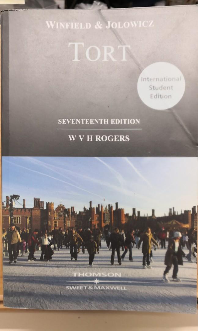 Winfield & Jolowicz Tort 17th Ed, 興趣及遊戲, 書本 & 文具, 教科書 - Carousell