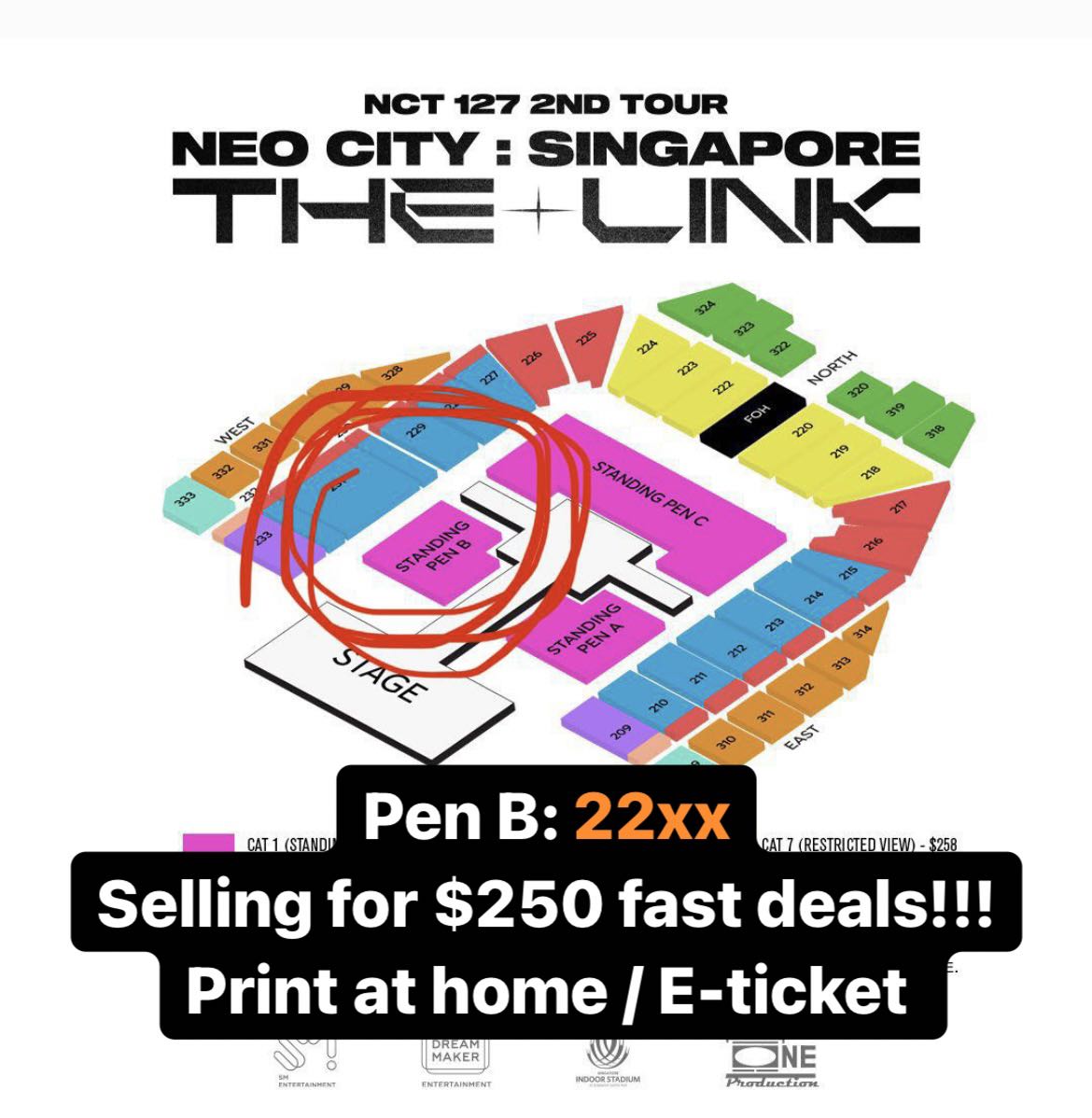 (22xx) NCT 127 Neo City The Link Pen B Tickets , Tickets & Vouchers ...