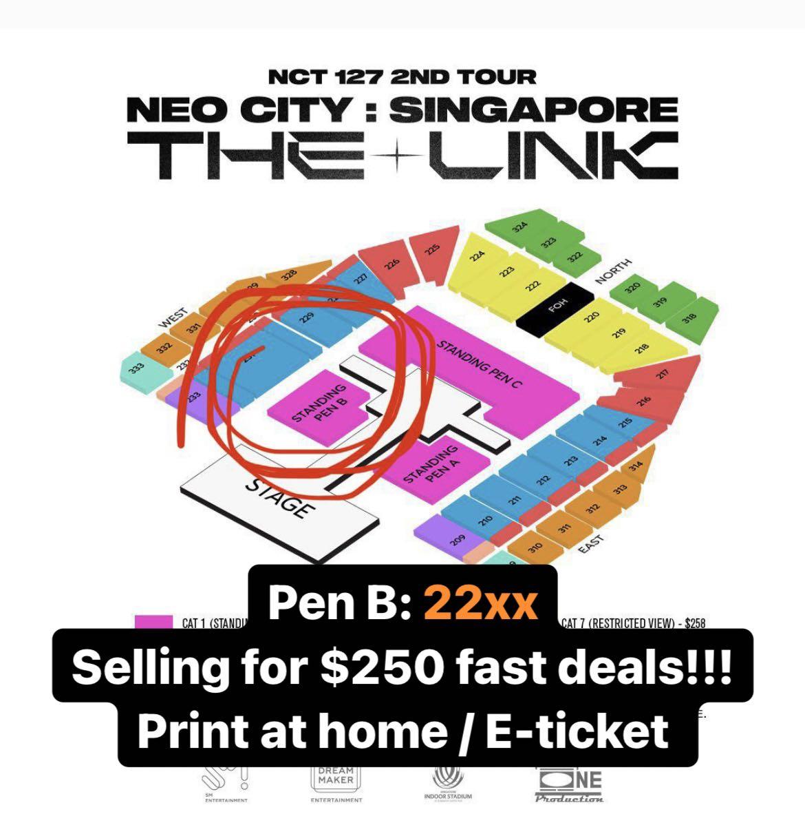 (22xx) NCT 127 Neo City The Link Pen B Tickets , Tickets & Vouchers ...