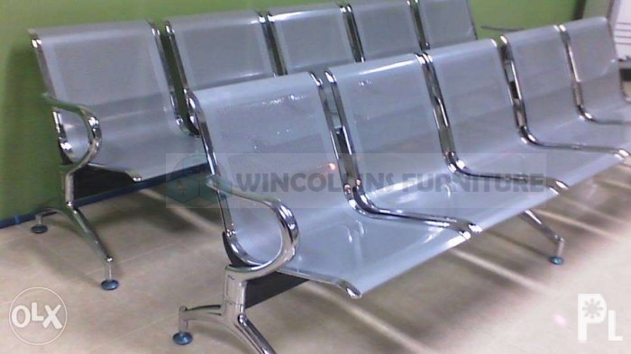 5 seater gang chair / terminal chair, Furniture & Home Living, Office ...