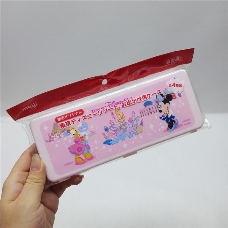 日本 DISNEY TOKYO SEA X Meiji Mickey Minnie 限量 長方 筆盒, 興趣及遊戲, 手作＆自家設計, 文具 ...