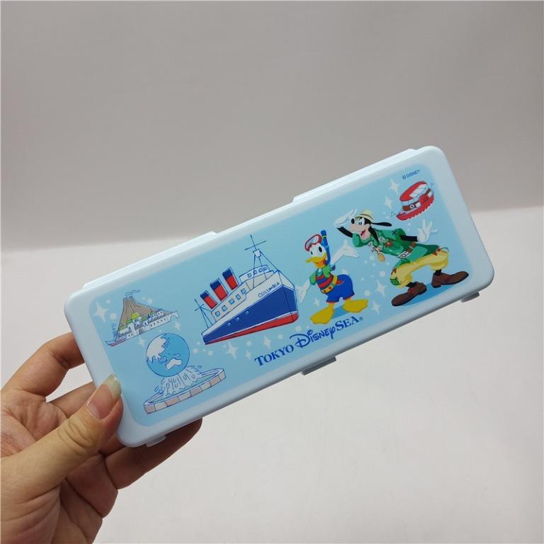 日本 DISNEY TOKYO SEA X Meiji Mickey Minnie 限量 長方 筆盒, 興趣及遊戲, 手作＆自家設計, 文具 ...