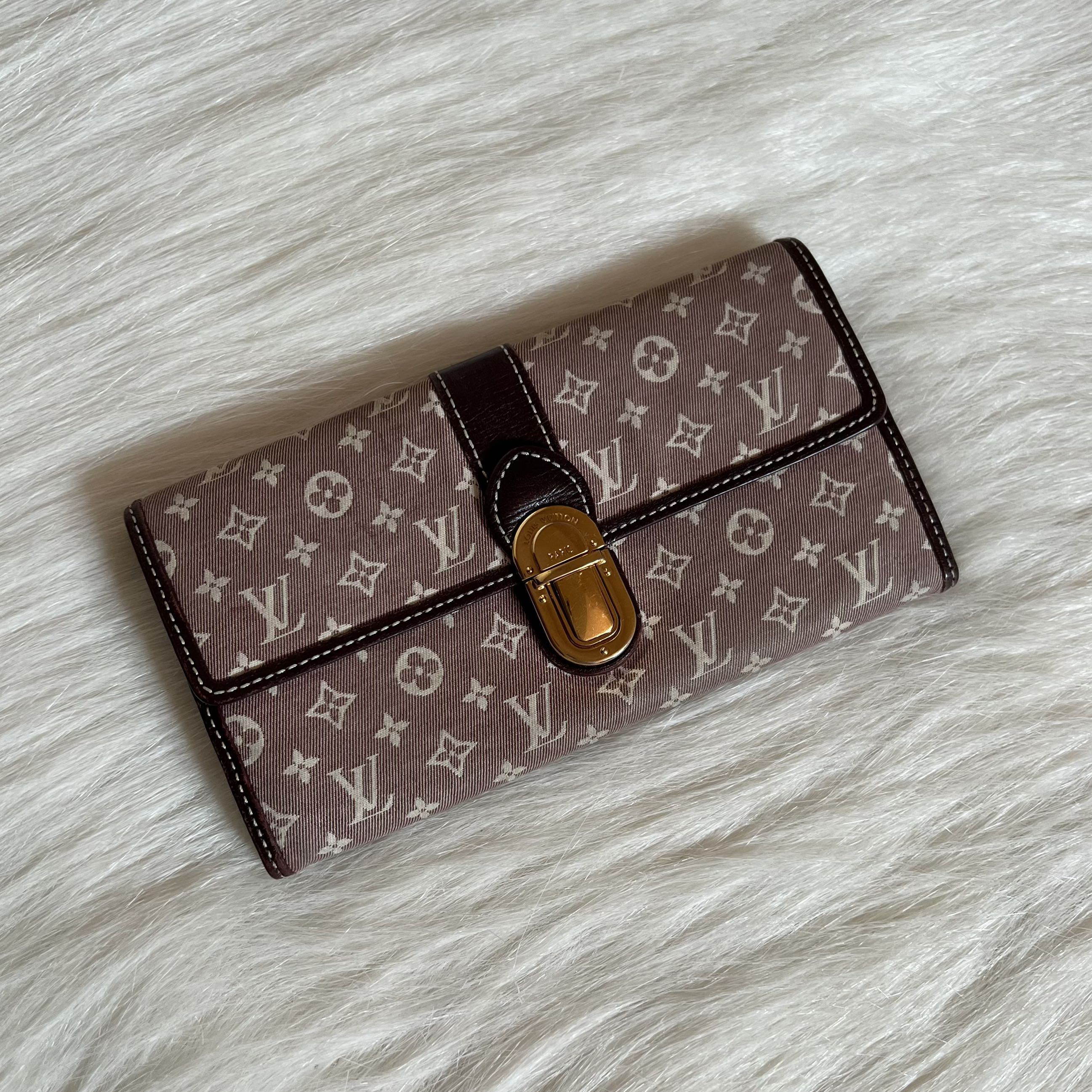 Authentic Preloved Louis Vuitton LV Mini Lin Monogram Long Wallet in ...