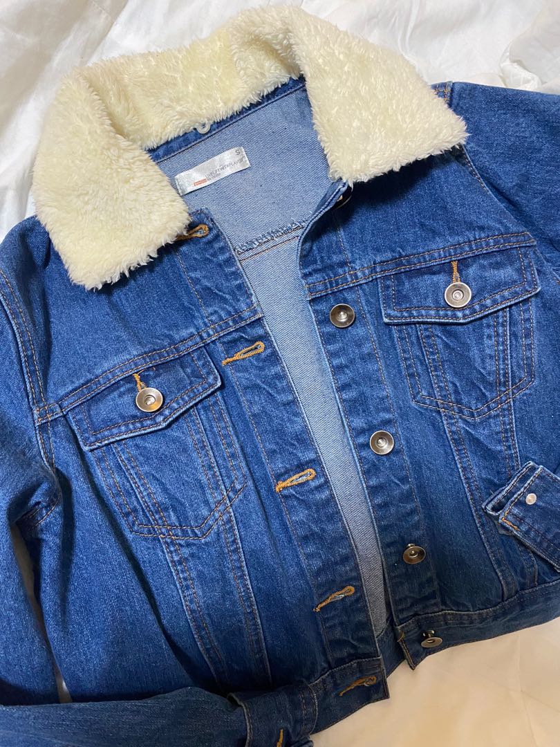 Bench fur detachable denim jacket, Women's Fashion, Coats, Jackets and ...
