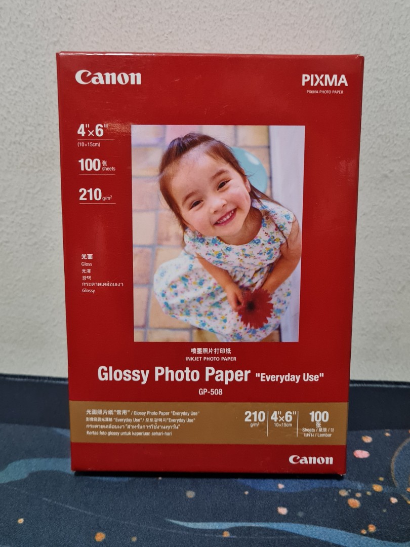 Canon PIXMA Inkjet Glossy Photo Paper (4" x 6"), Computers & Tech ...