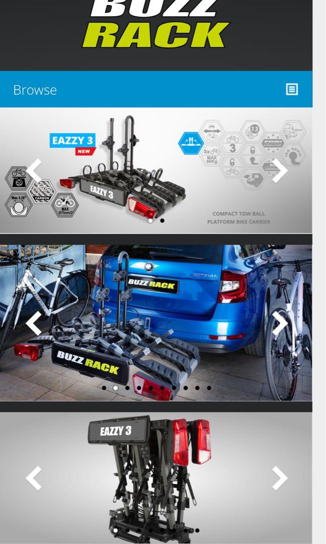 Car Hitch Buzz Rack Eazzy 3, Car Accessories, Accessories on Carousell