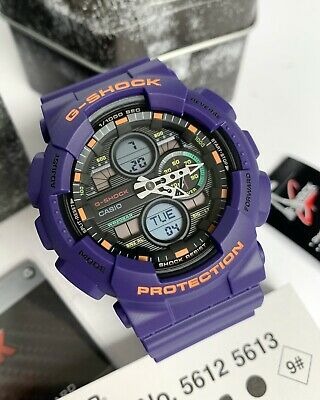 Casio G-Shock GA140-6A Color Dial Purple Resin Watch for Men, Men's ...