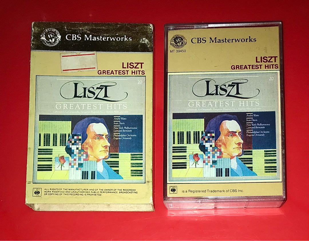 CBS MASTERWORKS LISZT GREATEST HITS CASSETTE, Hobbies & Toys, Music ...