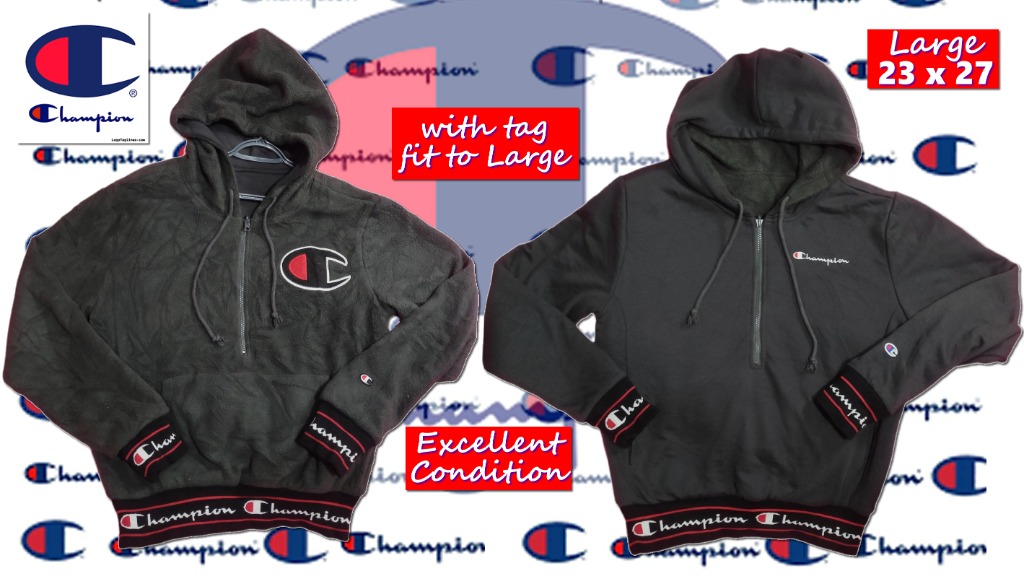 CHAMPION Half-Zipped Reversible with embroidered brand logo, Men's ...