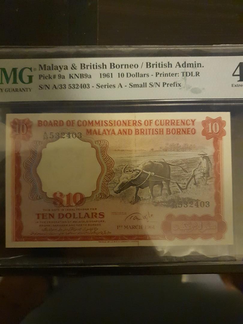Collectable Vintage old Malaya & British Borneo $10 Buffalo Series ...