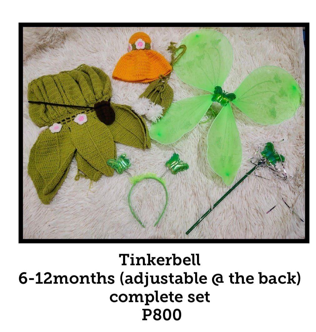 crochet Tinkerbell set, Babies & Kids, Babies & Kids Fashion on Carousell