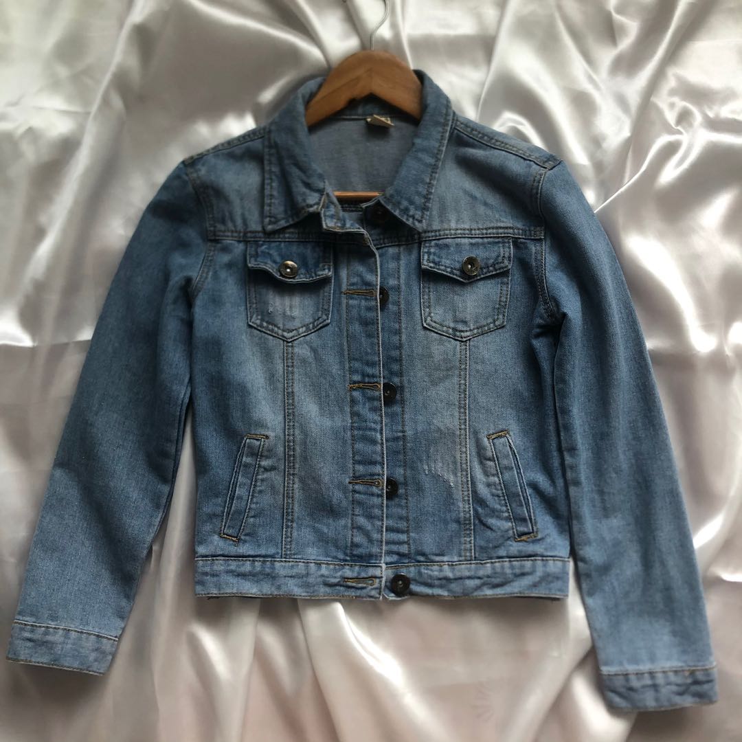 Demin Jacket, Women's Fashion, Coats, Jackets and Outerwear on Carousell