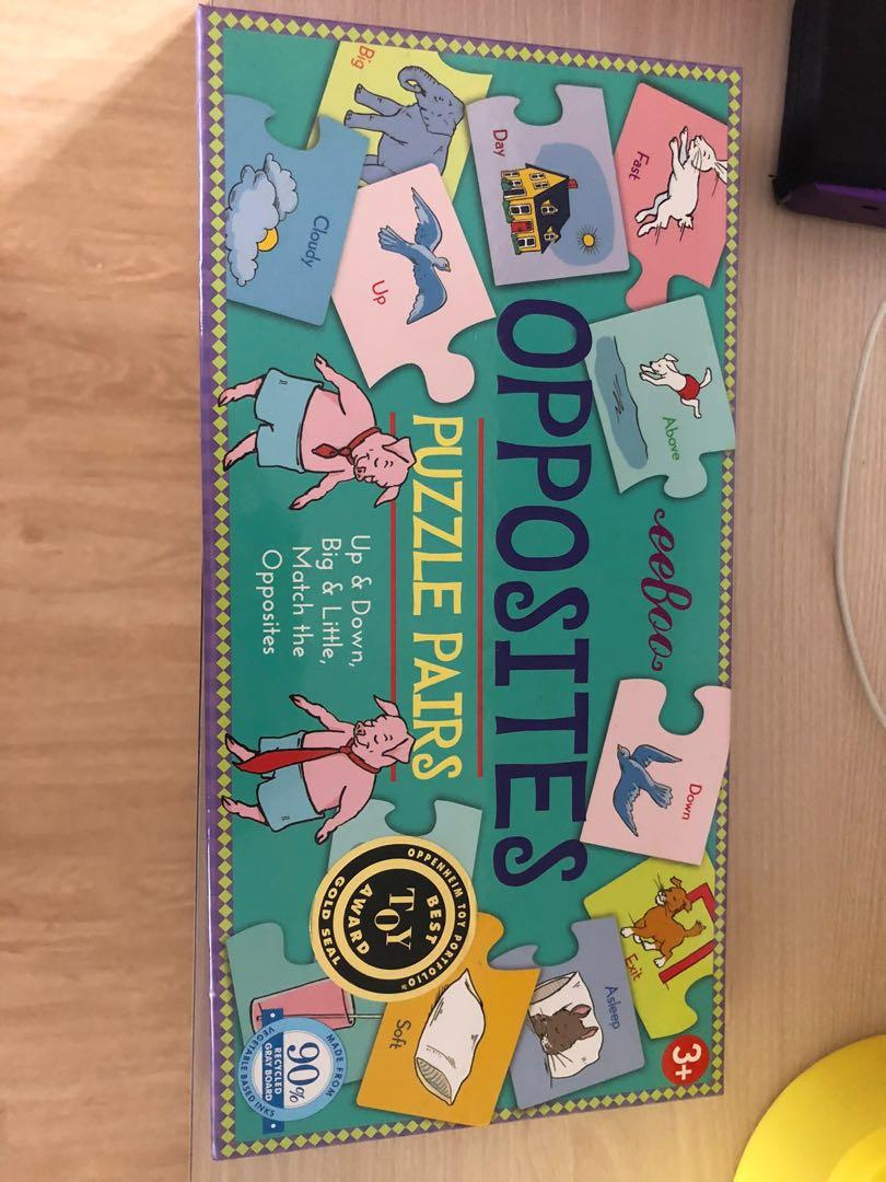 Eeboo Opposite Puzzle Pairs, Hobbies & Toys, Toys & Games on Carousell