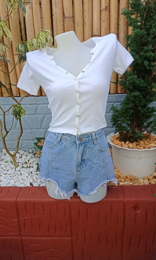 Factorie Button Top, Women's Fashion, Tops, Blouses on Carousell