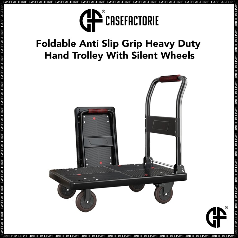 [Pre-Order] Foldable Anti Slip Grip Heavy Duty Hand Trolley With Silent ...