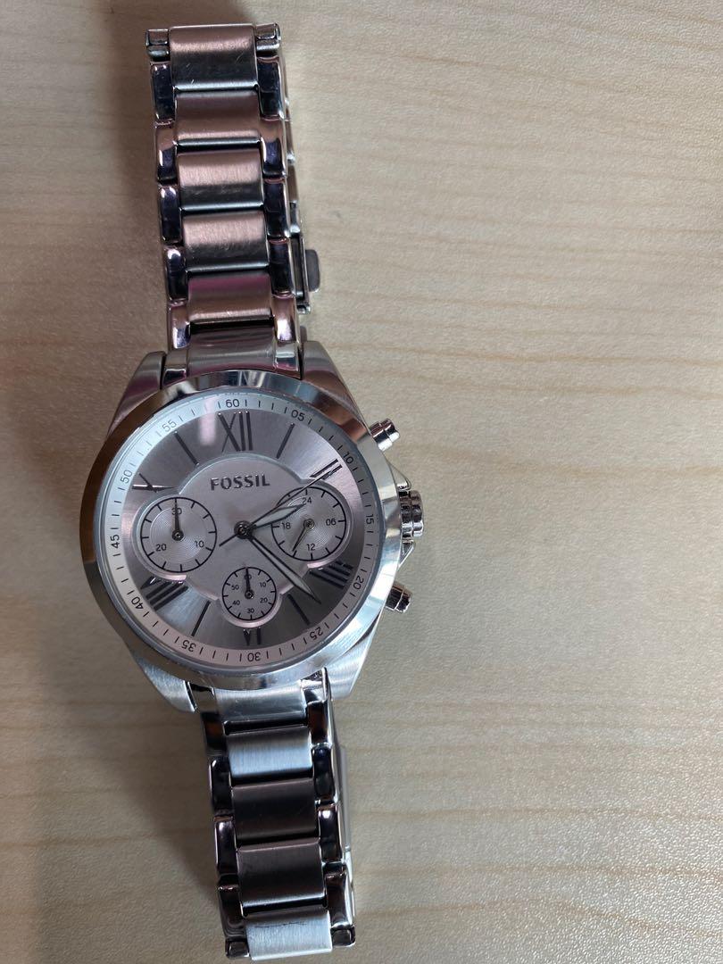 Fossil Metallic Silver Watch, Women's Fashion, Watches & Accessories ...