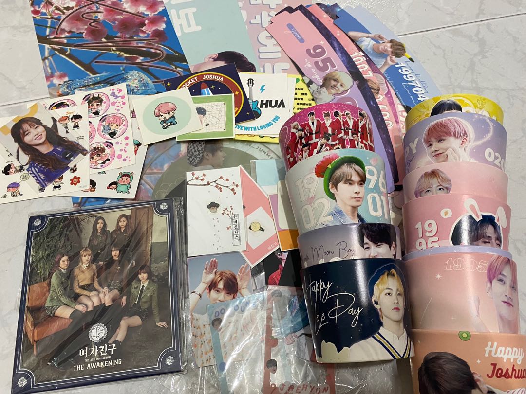 FREE SVT/BTS/NCT/Gfriend Fansupport Fanart Cupholders Stickers ...