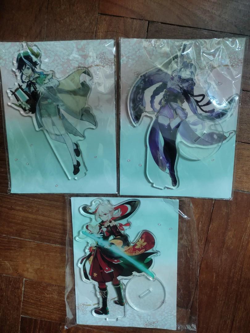 Genshin Unoffical Zhongli Venti Acrylic Stand Standee Hobbies And Toys Memorabilia
