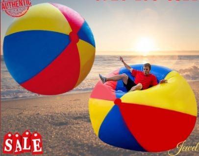 Giant Inflatable Beach Ball, Pool Toy for Kids & Adults, Hobbies & Toys ...