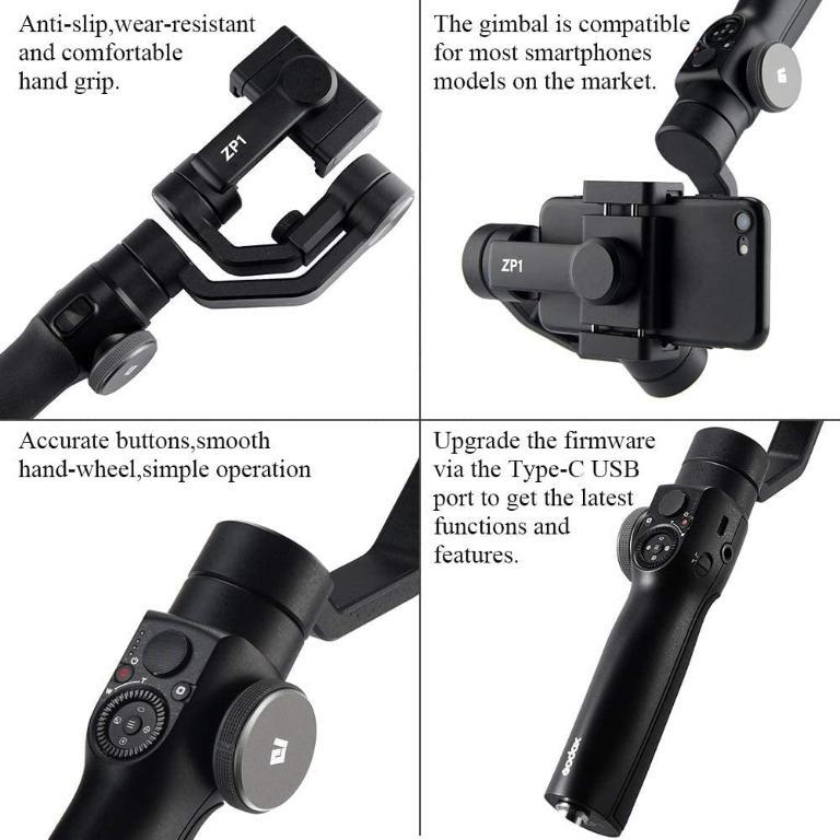 Godox ZP1 Smartphone Gimbal Stabilizer, Portable Handheld ...