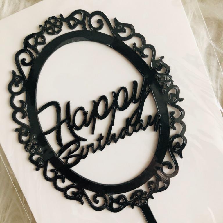 Gold Frame Birthday Cake Topper | Baroque Photo Frame, Food & Drinks ...