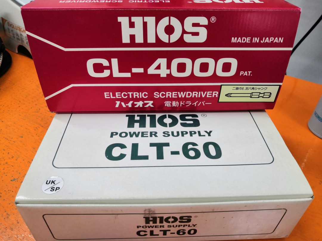 Hios CL-4000 Electric Screwdriver & Hios CLT-60 Power Supply FULL SET, Everything Else on Carousell