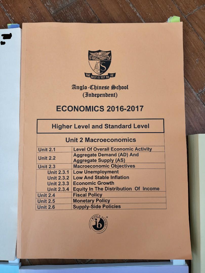 IBDP SL Econs Notes, Past Year Papers and Answer Packet, Hobbies & Toys ...