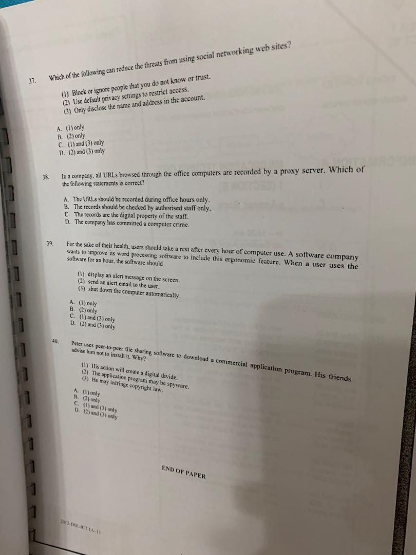 ICT by year past paper, 興趣及遊戲, 書本 & 文具, 教科書 - Carousell