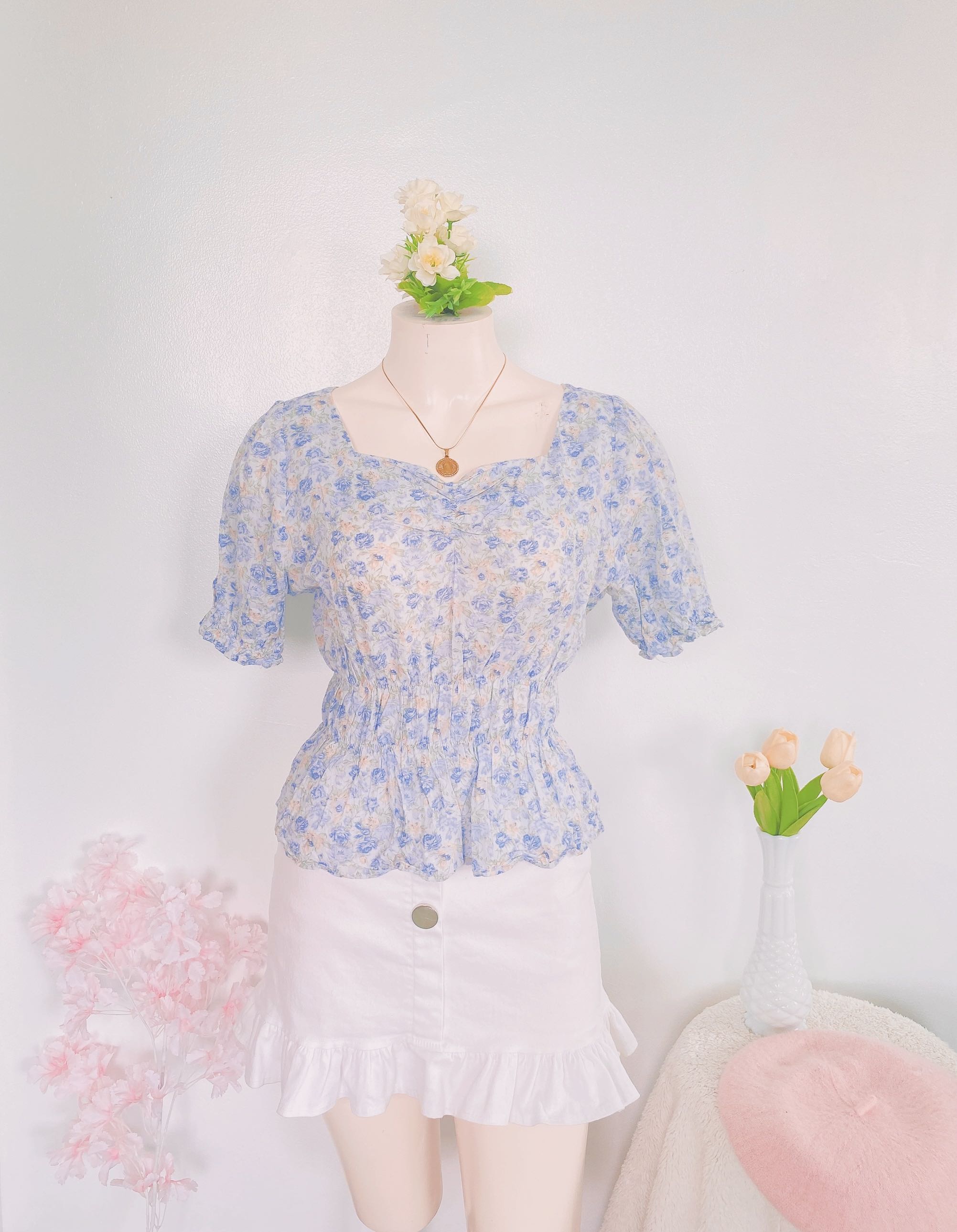 Korean Top, Women's Fashion, Tops, Blouses on Carousell