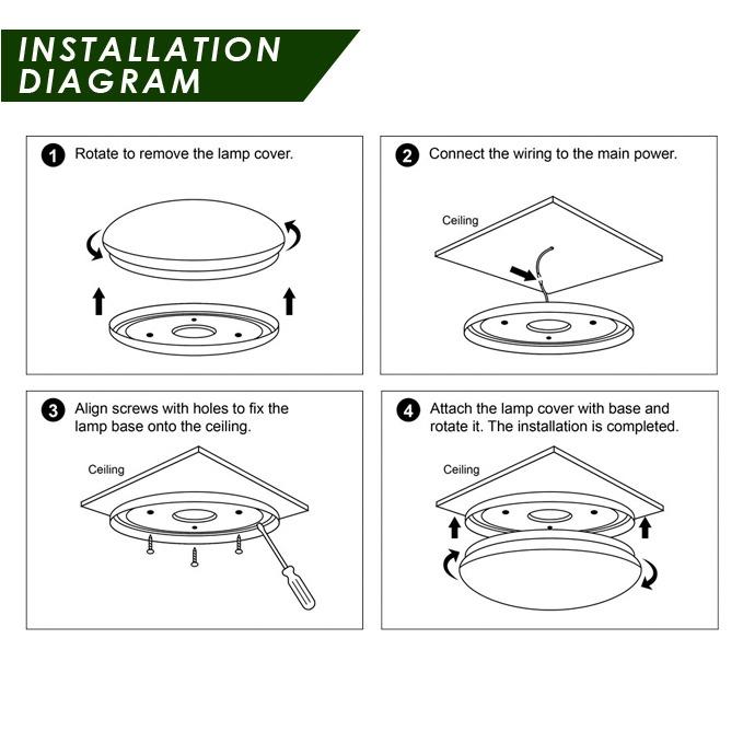 Ceiling Lamp Installation Instructions | Shelly Lighting