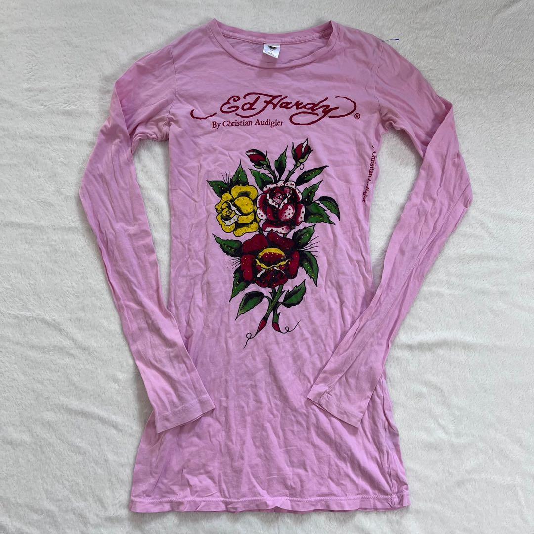 Light pink Ed hardy mini dress, Women's Fashion, Dresses & Sets ...