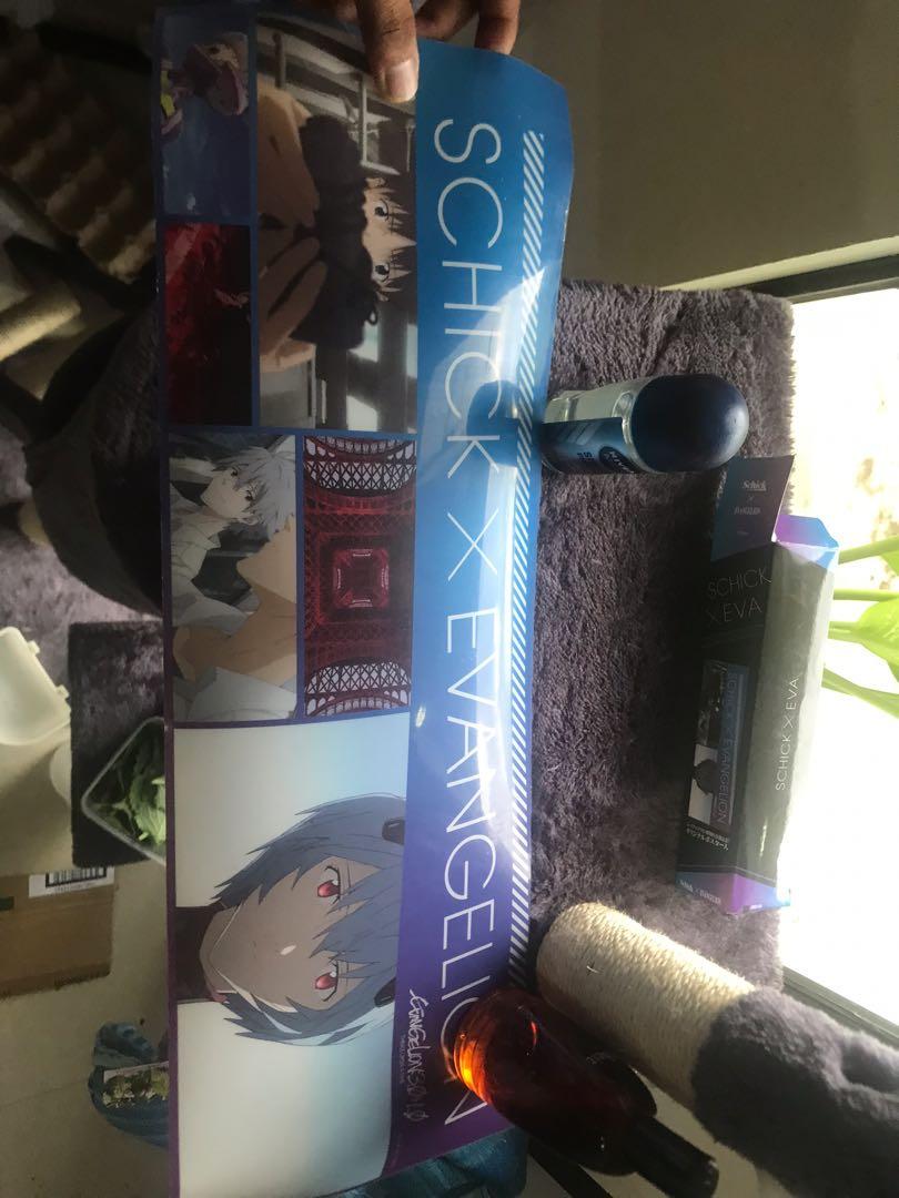 Limited Edition Schick Evangelion Collaboration Poster, Hobbies & Toys ...
