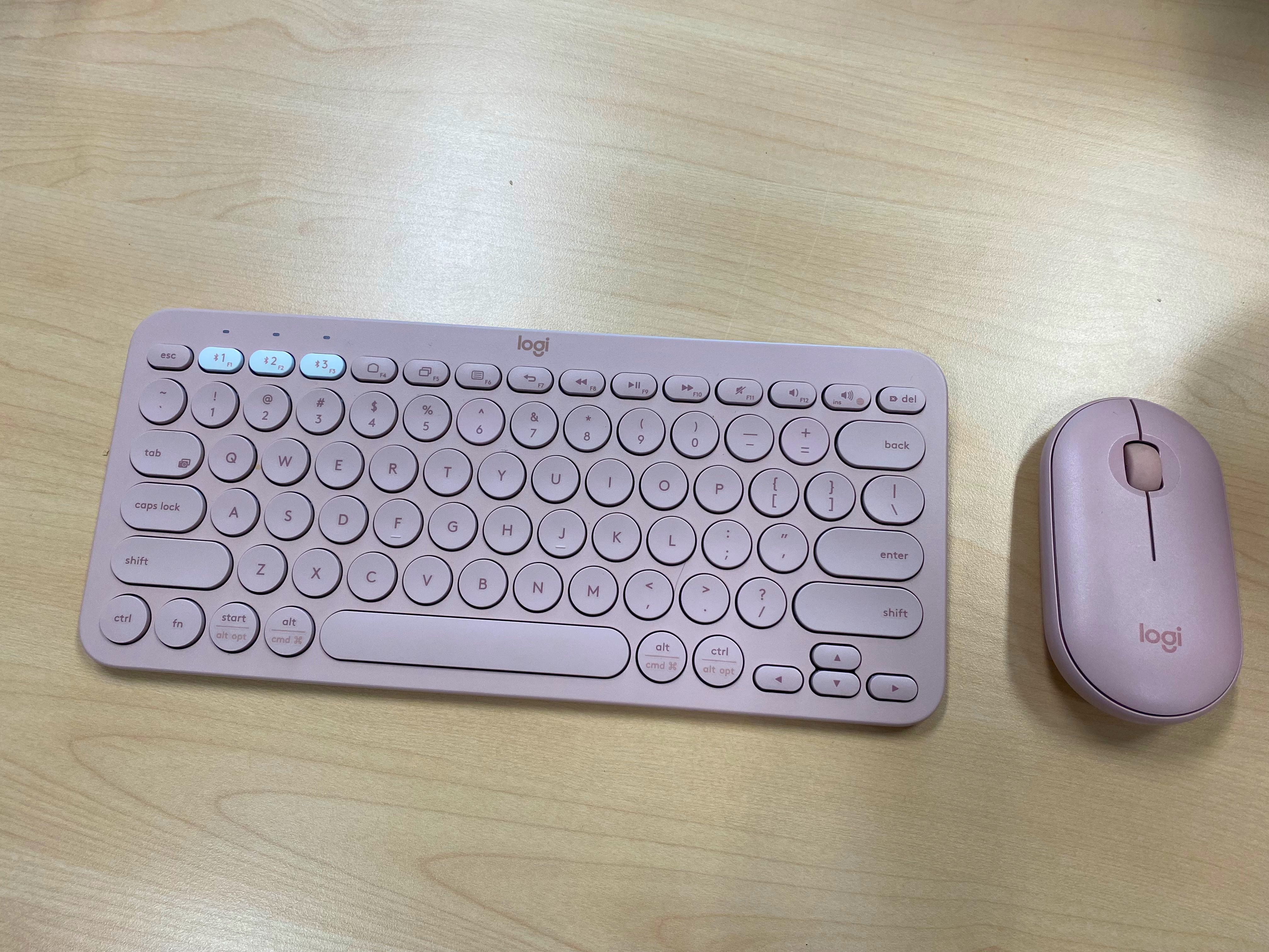 Logitech K380 Pink Keyboard + M350 Mouse, Computers & Tech, Parts ...