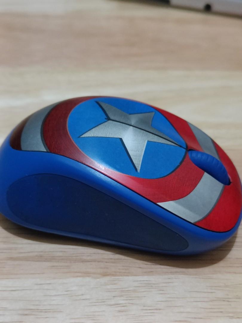 Logitech M238 Marvel Collection Wireless Mice Bundle (Captain America ...