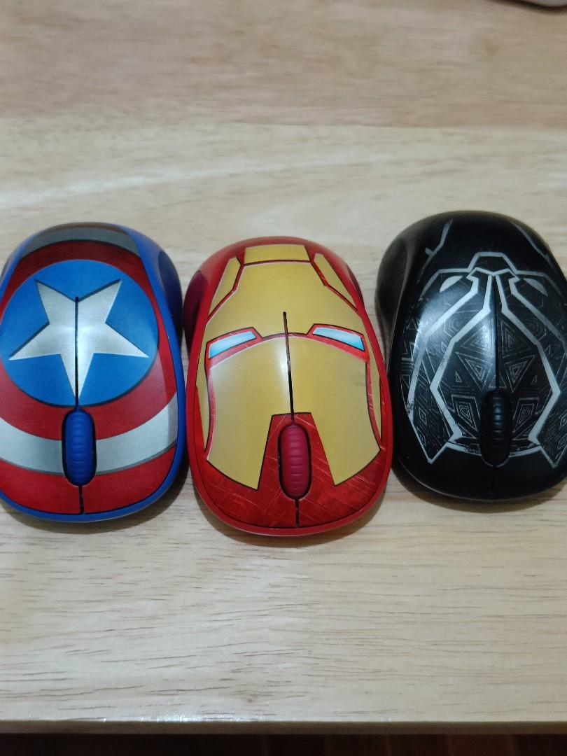 Logitech M238 Marvel Collection Wireless Mice Bundle (Captain America ...