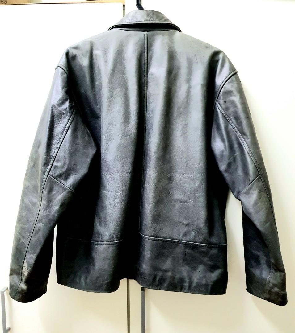MC Leather Jacket, Men's Fashion, Coats, Jackets and Outerwear on Carousell