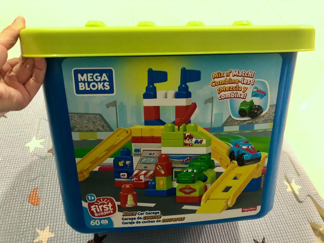 Mega Block Race Car Garage, Babies & Kids, Infant Playtime on Carousell