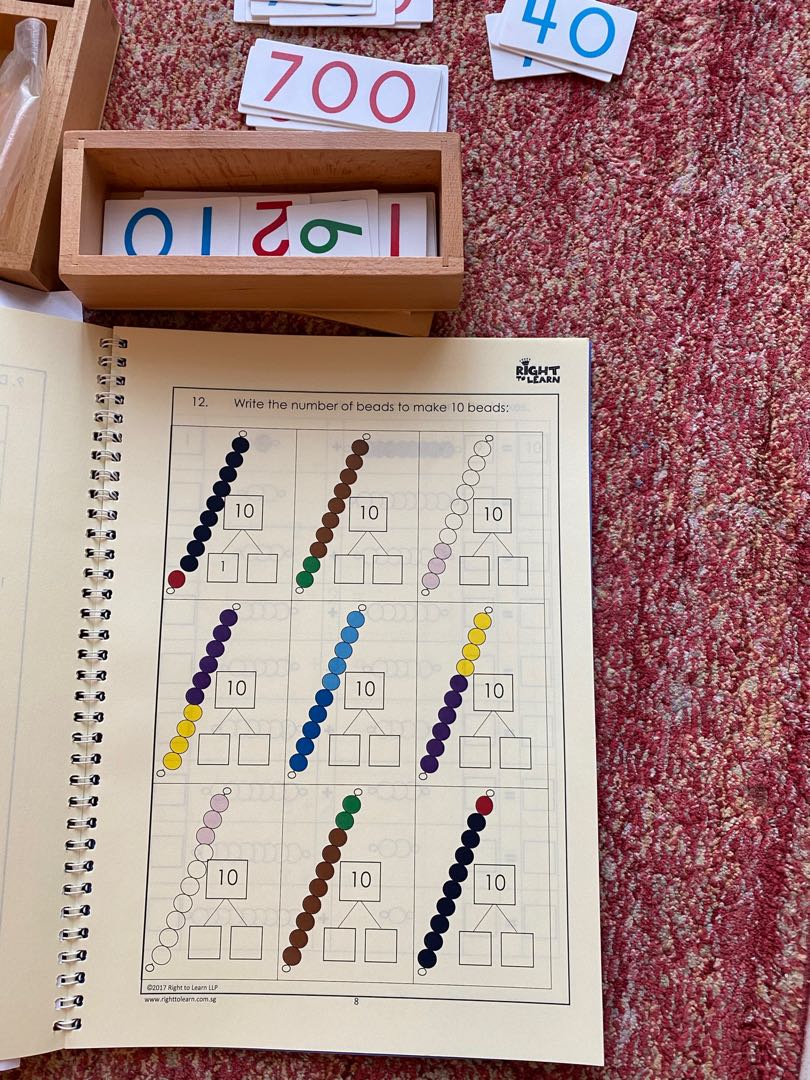 Montessori Math Beads Set, Hobbies & Toys, Toys & Games on Carousell