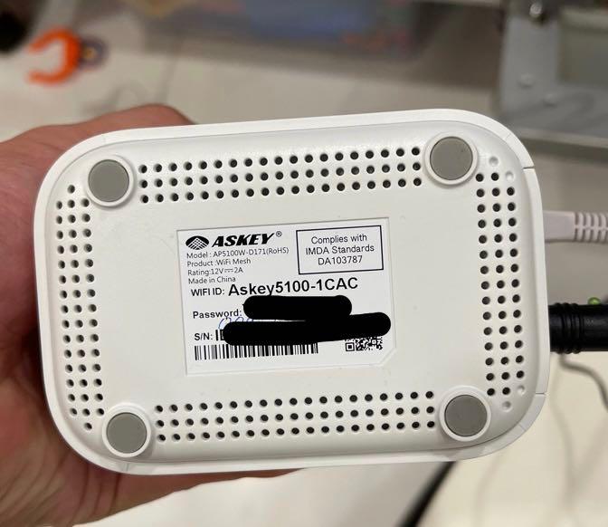 New Askey AP5100W Singtel wifi mesh(June 2022), TV & Home Appliances ...