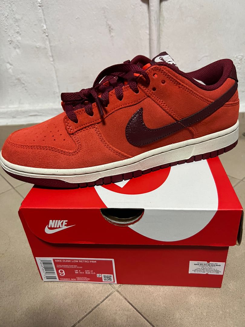Nike dunk low team orange US 9, Men's Fashion, Footwear, Sneakers on ...