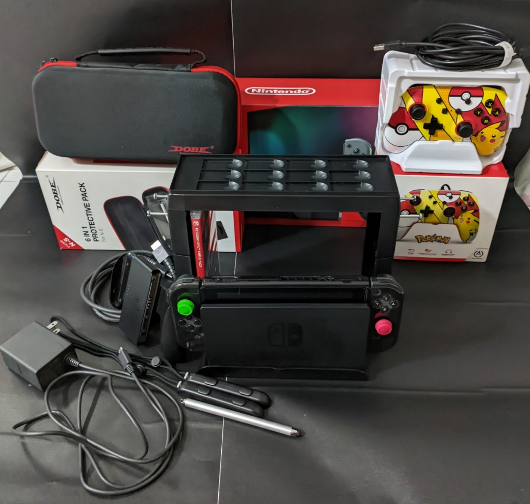 NINTENDO SWITCH V2 COMPLETE INCLUSION WITH ACCESSORIES, Video Gaming ...
