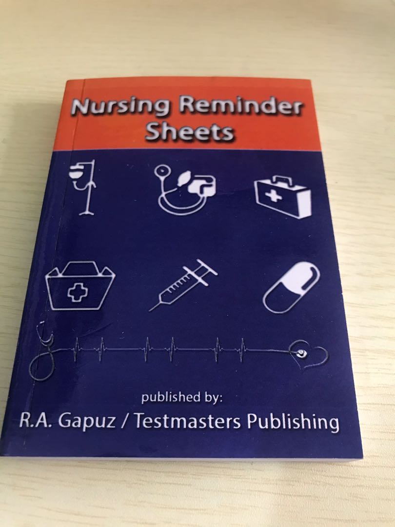 Nursing Reminder Sheets Booklet, Hobbies & Toys, Books & Magazines ...