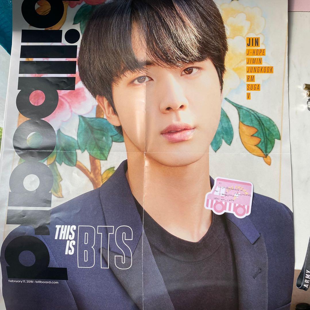 Official Jin BTS billboard magazine + A2 poster, Hobbies & Toys ...