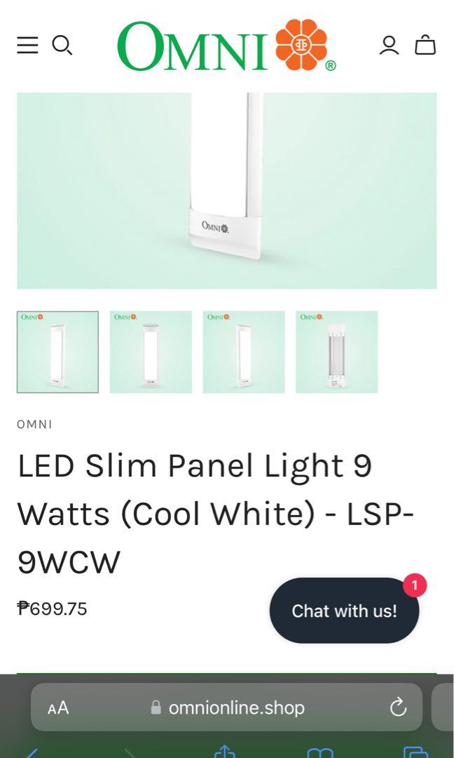 Omni slim panel light, Furniture & Home Living, Lighting & Fans ...
