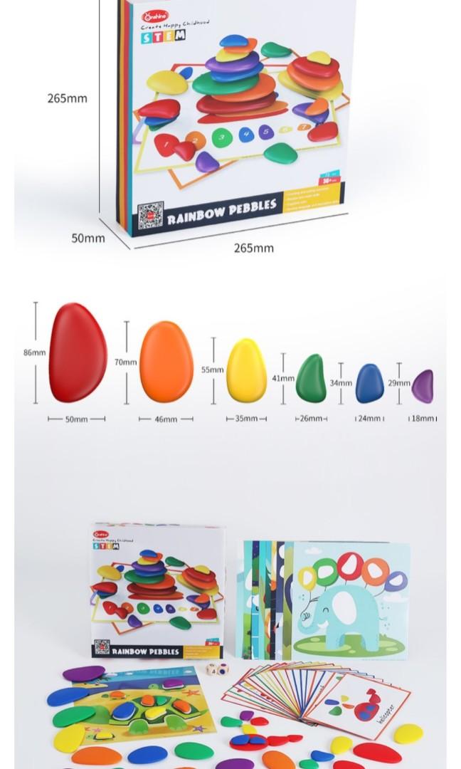Onshine Rainbow pebble sorting game activity set, Babies & Kids, Infant ...