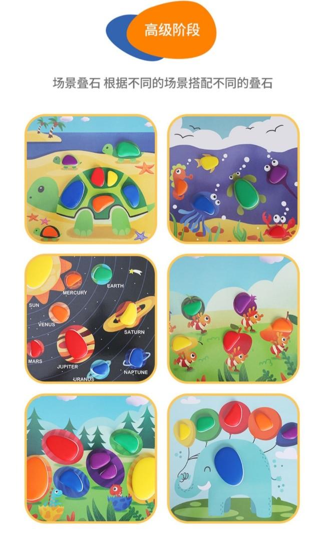 Onshine Rainbow pebble sorting game activity set, Babies & Kids, Infant ...