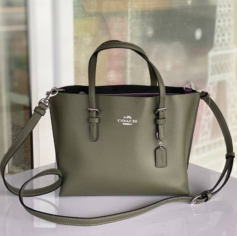 Original Coach Mollie Tote 25 In Double Face Crossgrain Leather C4084 ...