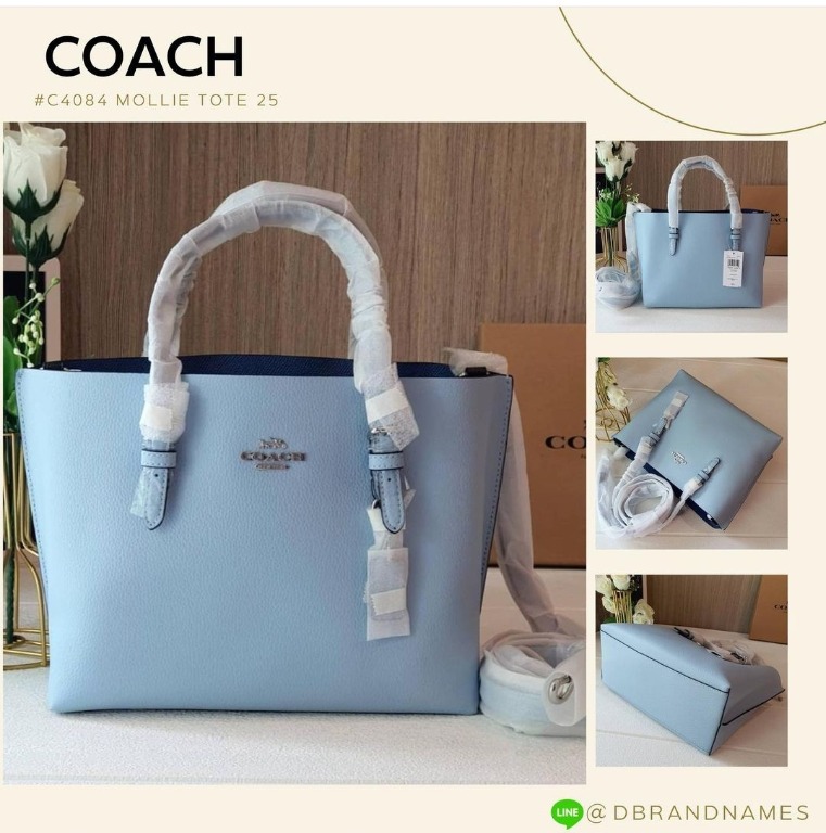 Original Coach Mollie Tote 25 In Double Face Crossgrain Leather C4084 ...