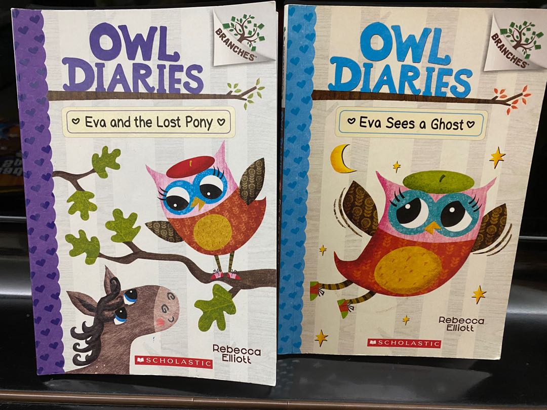 Owl Diaries Eva and the Lost Pony+Eva Sees a Ghost, 興趣及遊戲, 書本 & 文具, 小說 ...
